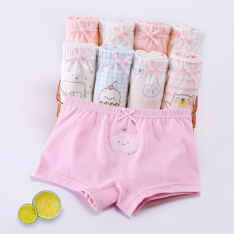 4PCS-Girls-Cotton-Antibacterial-Panties-Kid-Thin-Breathable-Cartoon ...