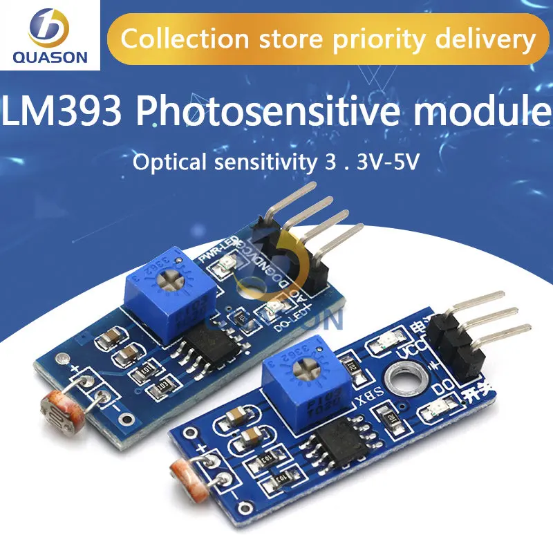 LM393-4pin-Optical-Sensitive-Resistance-Light-Detection-Photosensitive ...