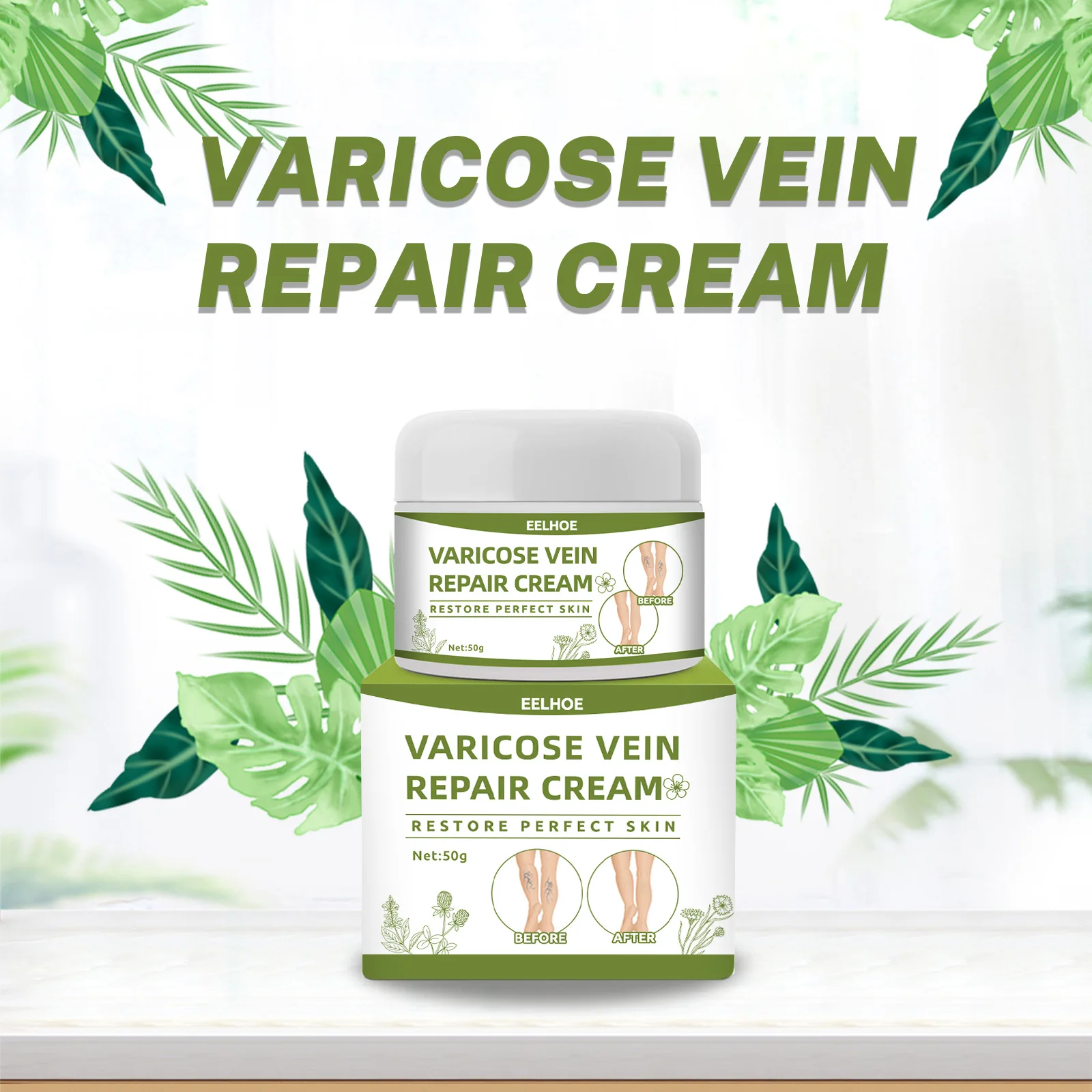 EELHOE Varicose Vein Repair Cream Tongmai Pain Treatment Earthworm Red ...