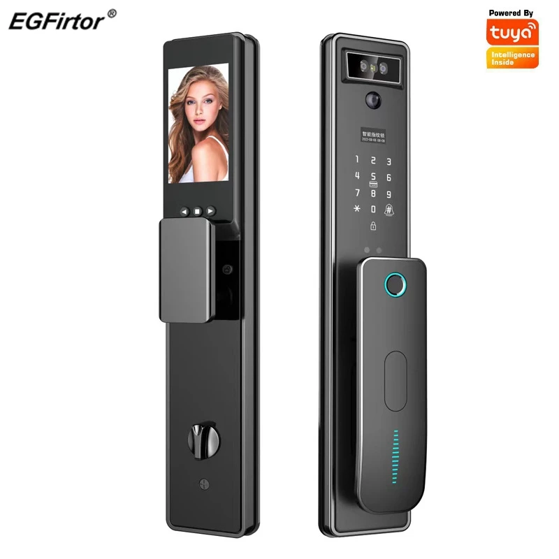 EGFirtor Tuya Wifi Smart Door Lock 3D Face Recognition Electronic ...
