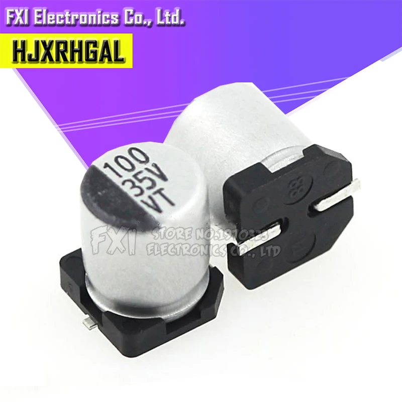10PCS Electrolytic capacitor 35V100UF 6.3*7.7mm SMD aluminum ...