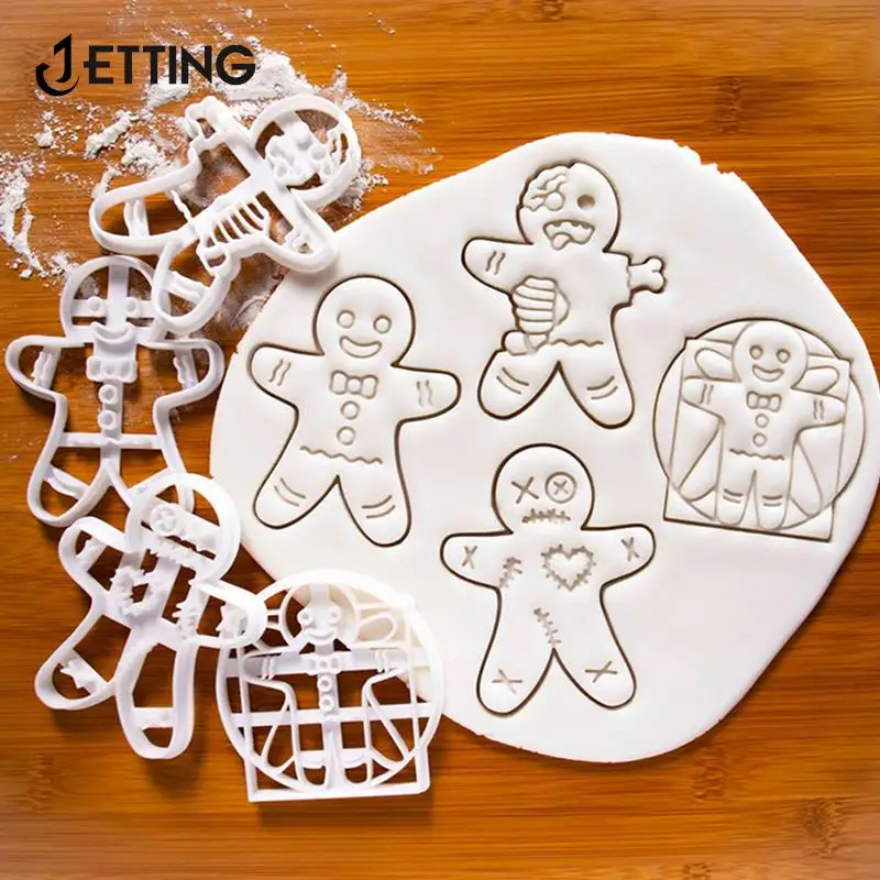 1Pc Christmas Gingerbread Man Cookie Cutters DIY Plastic Cartoon ...