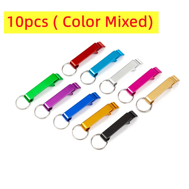 10Pcs-Bottle-Opener-Keychain-Aluminum-Beer-Bottle-Openers-Metal-EDC ...