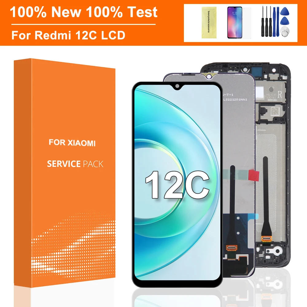 6.71'' Original For Xiaomi Redmi 12C LCD Display Touch Panel Screen Digitizer Assembly For Redmi ...