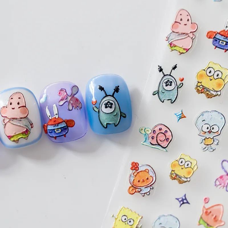 Patrick Star Nail Art