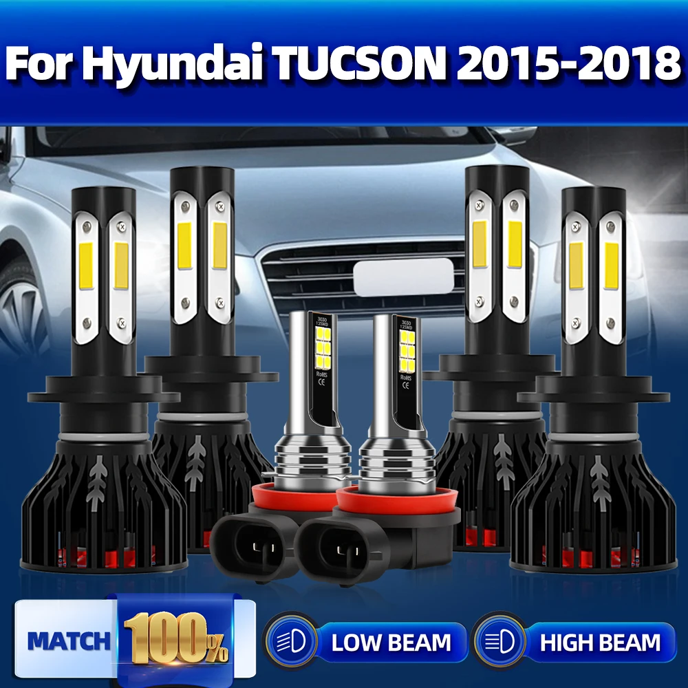 60000LM-H7-Canbus-LED-Headlights-360W-Car-Light-Bulbs-6000K-White-Auto ...