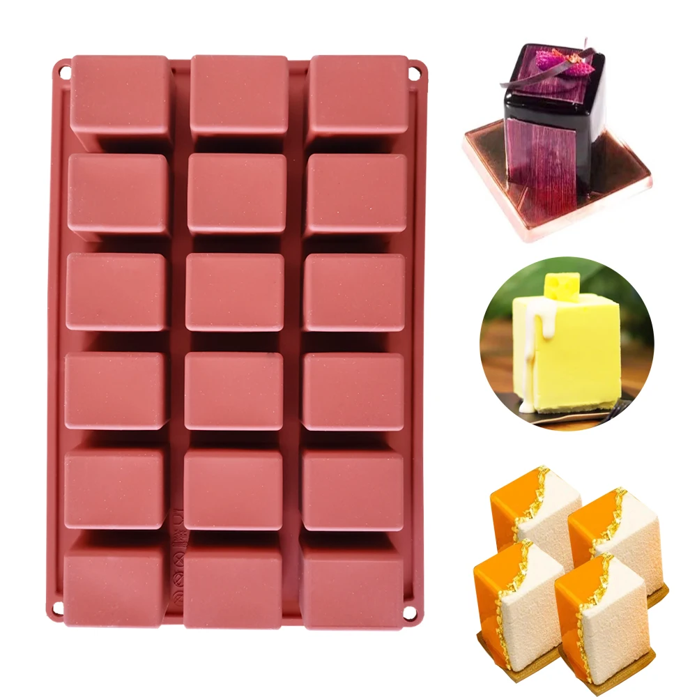 18-Cells-Square-Shaped-Silicone-Cake-Mold-DIY-Dessert-Pudding-Jelly ...