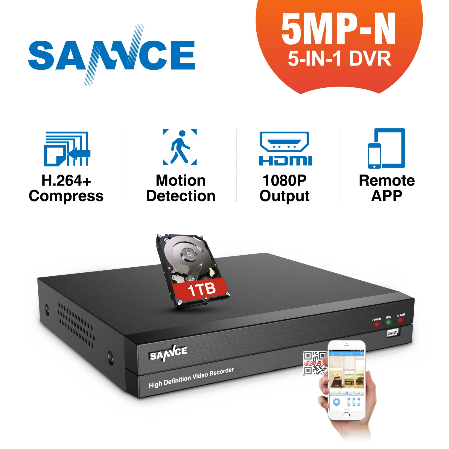 Sannce-H-264-4K-DVR-Ultra-HD-5-in-1-8MP-Surveillance-DVR-Output-Video ...