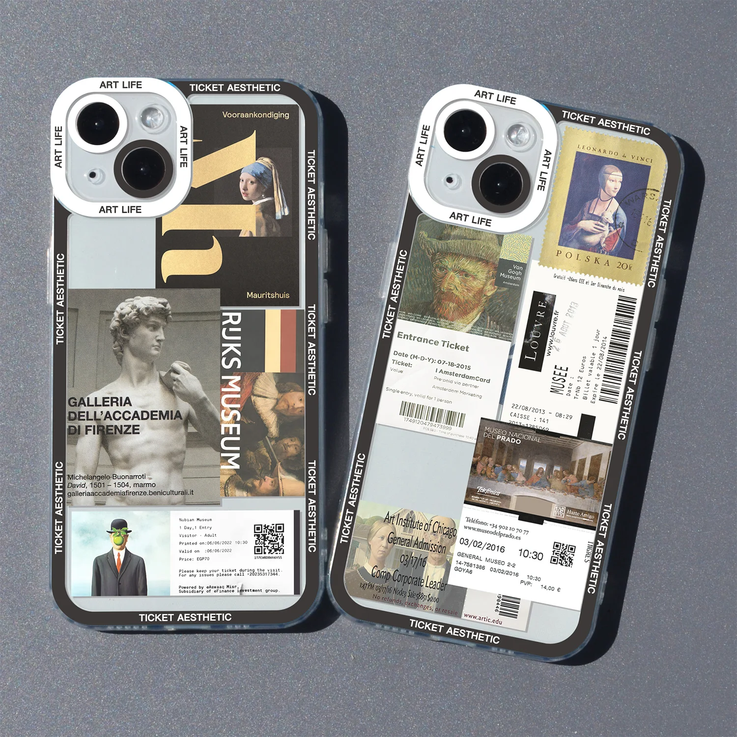 Museum-Ticket-Estatua-Aesthetic-Collage-Silicone-Phone-Case-For-iPhone ...