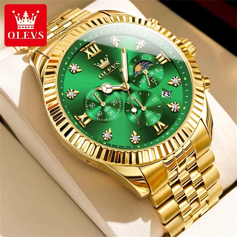 OLEVS-High-end-Original-Replica-Quartz-Watches-for-Men-Luxury-Golden ...