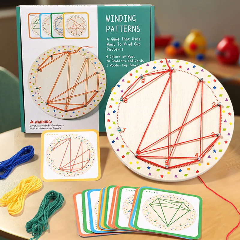 Kids-Nailboard-Lacing-Threading-Montessori-Toys-Fine-Motor-Skills ...