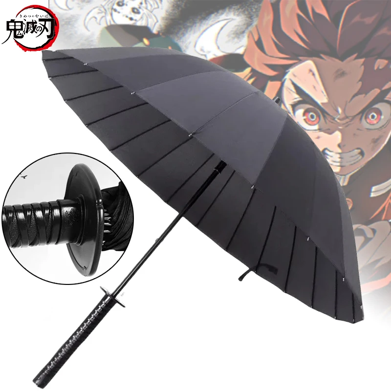 16K-Large-Katana-Umbrella-Creative-Long-Handle-Parasol-Demon-Slayer ...