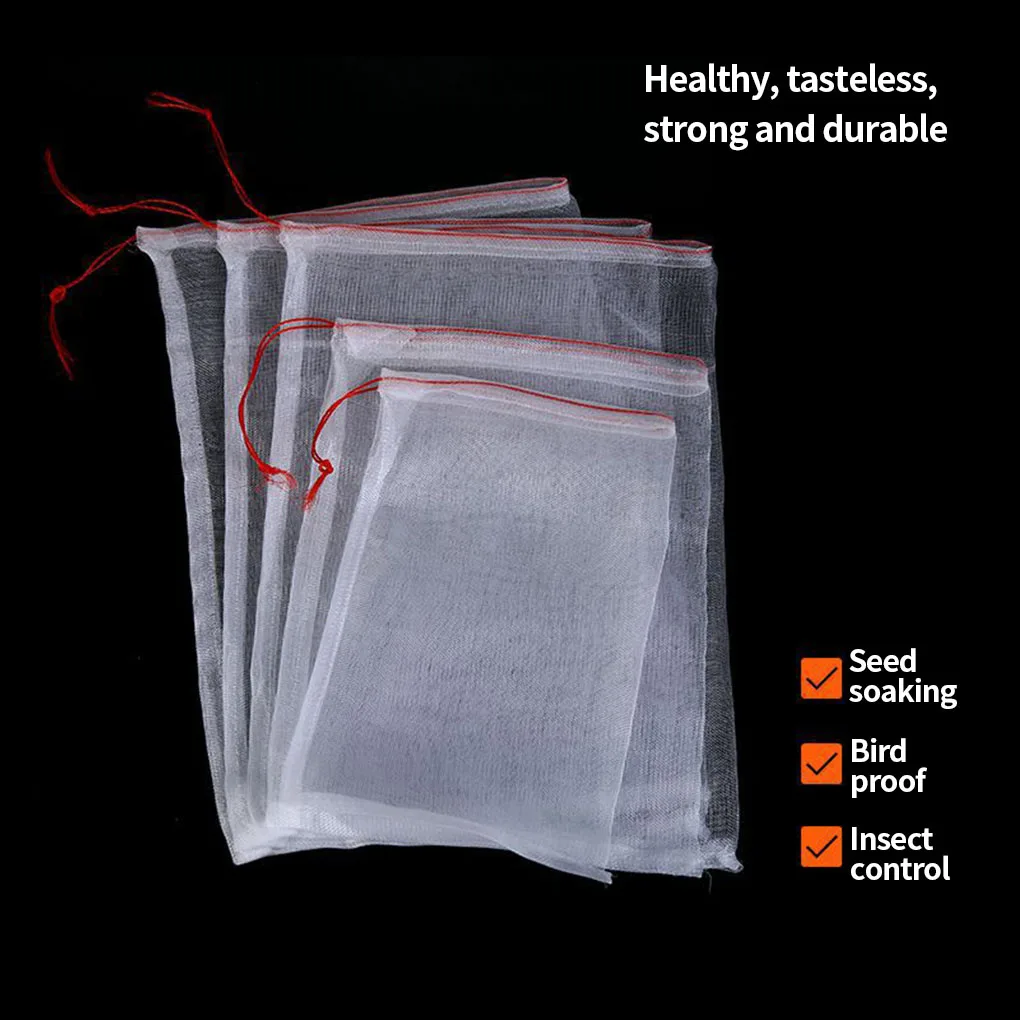 50pcs-Plant-Seed-Protection-Bags-Reusable-Nylon-Fruit-Covers-Insect ...