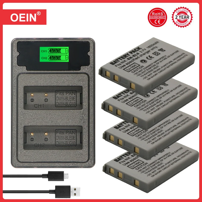 Carregador USB para Nikon Coolpix, ENEL5 EN-EL5 bateria, 1600mAh, P530 ...