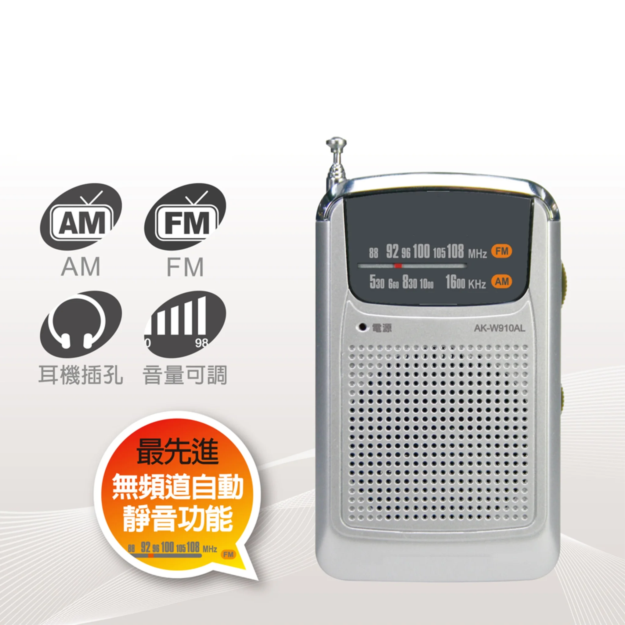Portable Mini AM /FM Radio Dual Band Stereo Pocket For Hike Camping ...