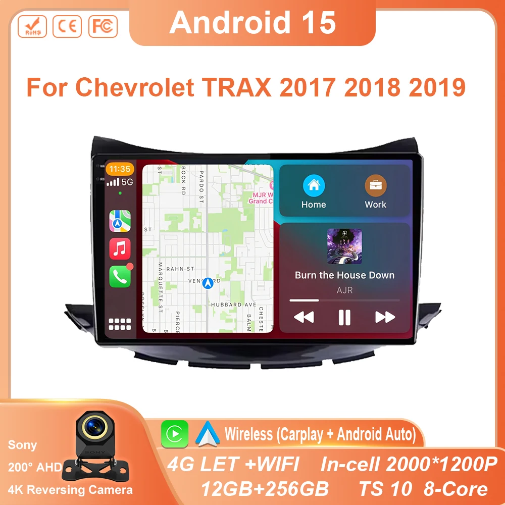Android Radio Carplay For Chevrolet TRAX 2017 2018 2019 Multimedia ...