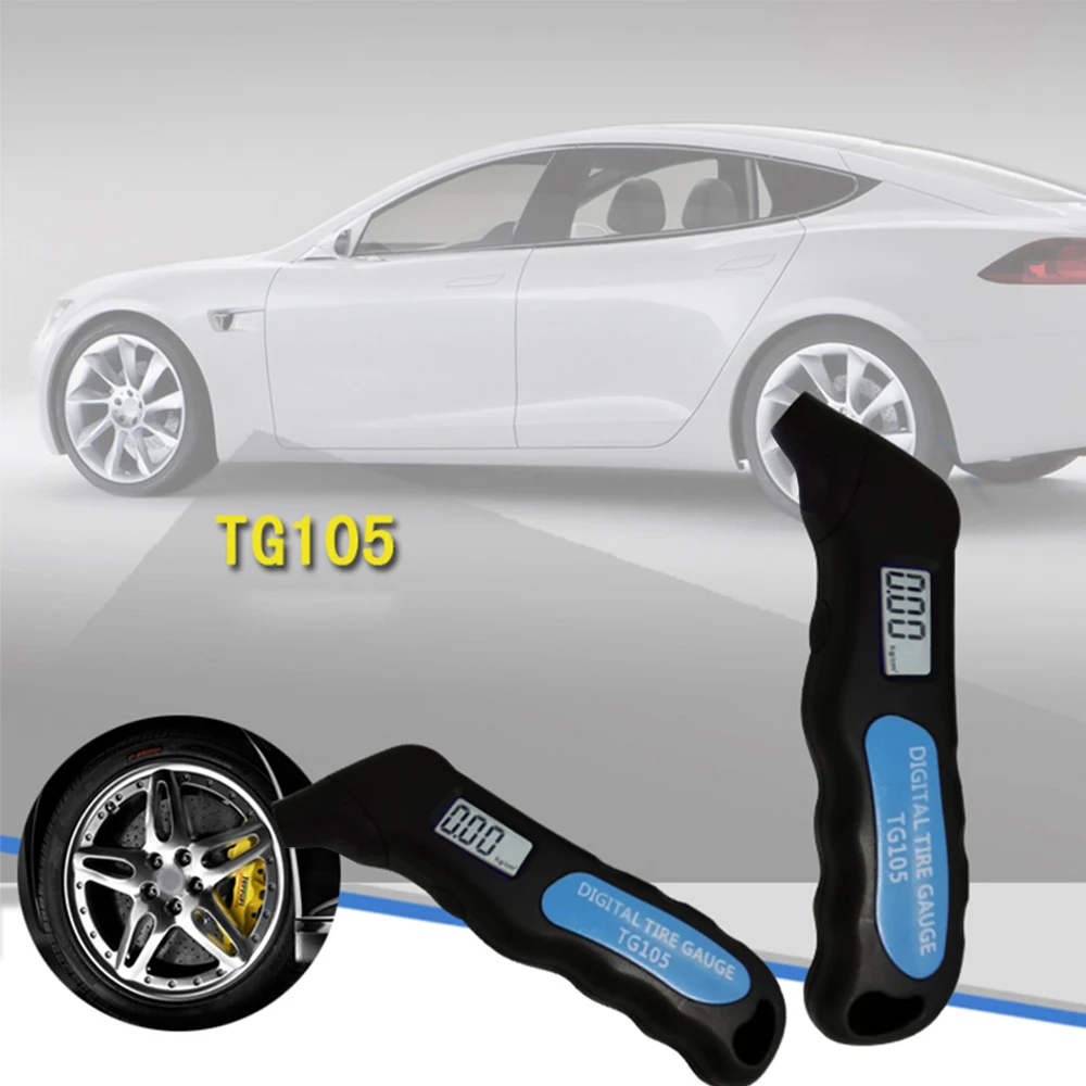 TG105 LCD Display Car Tire Tyre Air Pressure Gauge Meter Manometer ...