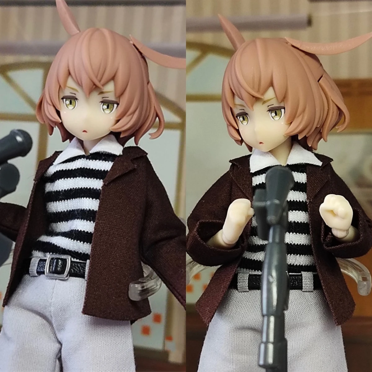 1-12-Scale-Striped-Sleeveless-Shirt-Suit-Jacket-Casual-Pants-Set-Fit ...