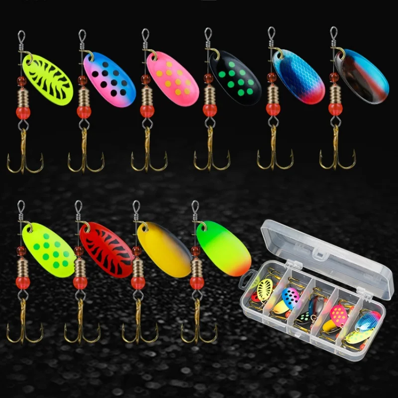 10pcs/Set Crankbaits Fishing Spinner Fishing Lures Wobblers Metal ...