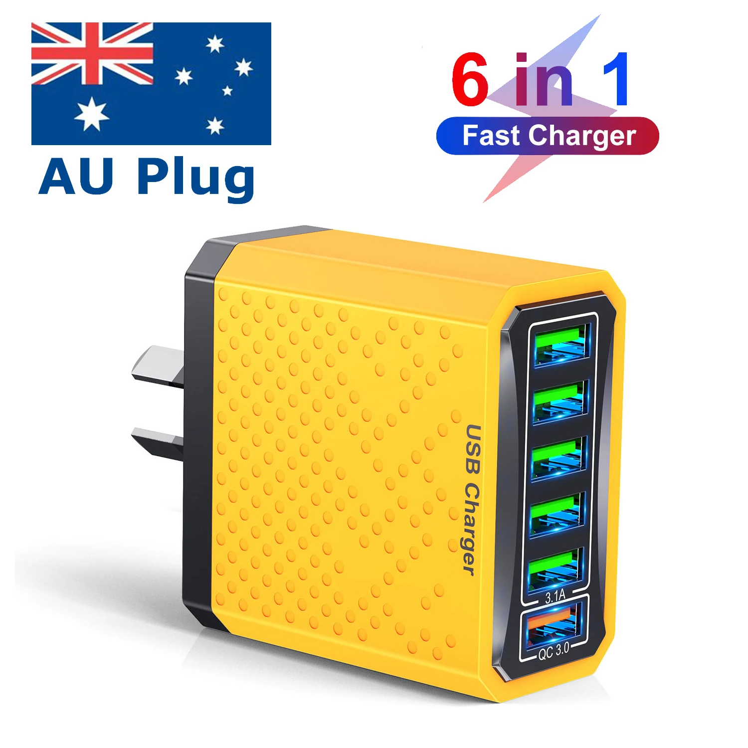 AU-Plug-Fast-Charger-6-IN-1-6-Ports-Multii-Charger-USB-Fast-Charging ...