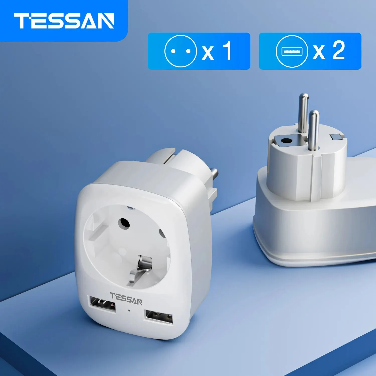 TESSAN-EU-Plug-Wall-Socket-Extender-with-1-AC-Outlets-and-2-USB-Ports ...
