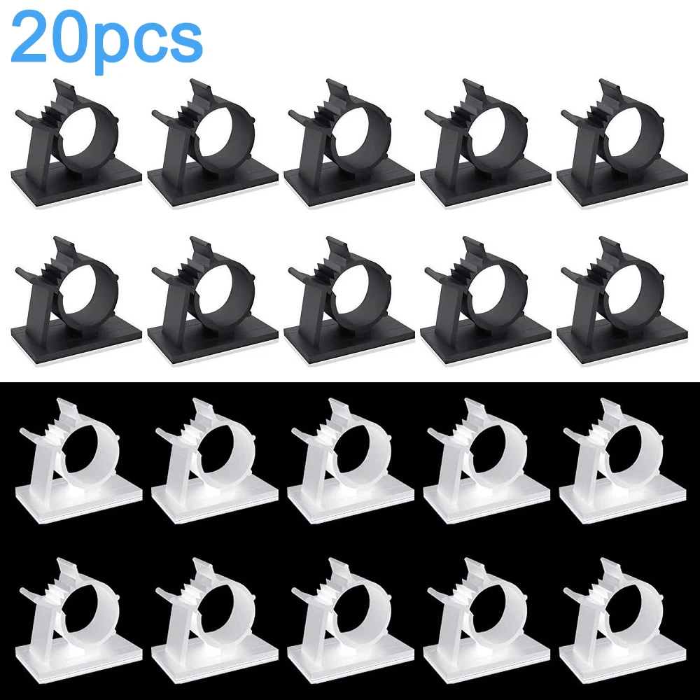 20Pcs-Self-Adhesive-Wire-Tie-Cable-Clip-Holder-Cable-Organizer-Clamp ...