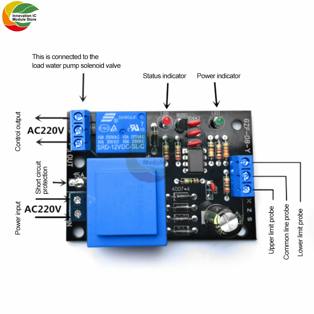 Water Level Liquid Level Switch Sensor Controller Water Tank Tower Pool ...