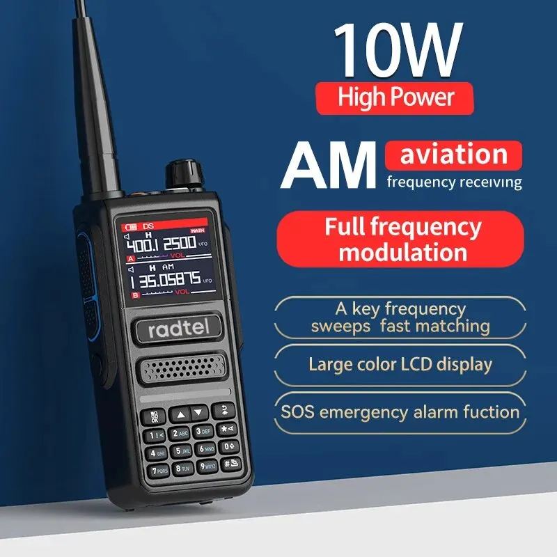 Radtel RT-470 6 Bands Amateur Ham Two Way Radio Station 256CH 10W Air ...