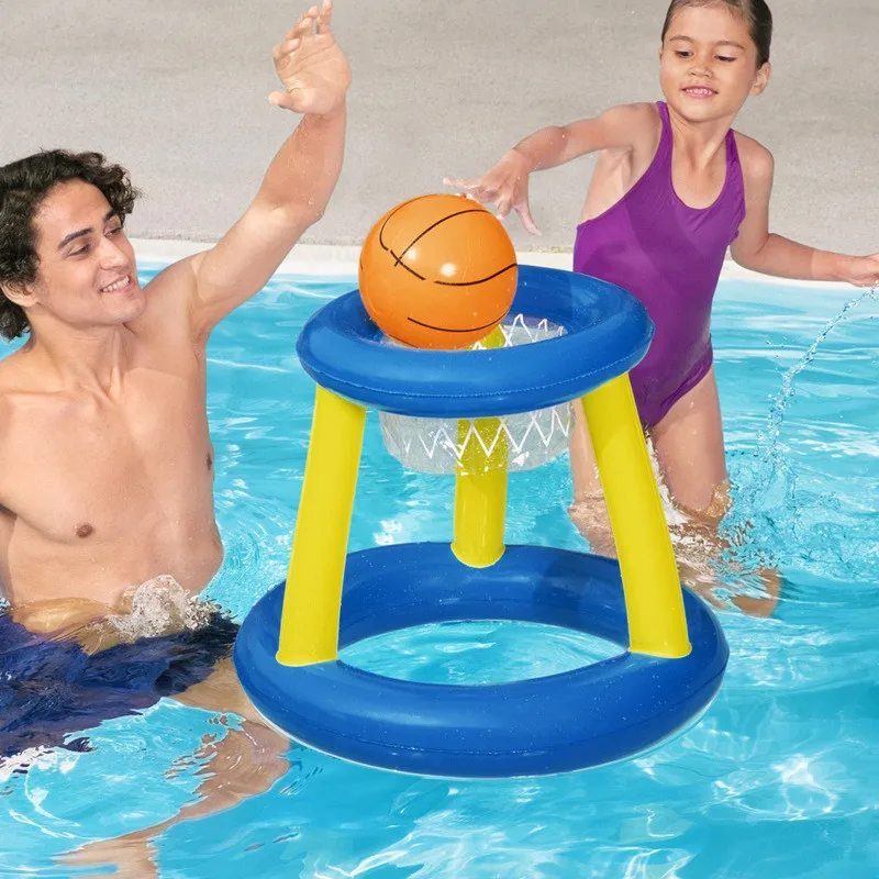 Water Basketball Stand Inflatable Floating Basketball Hoop With ...