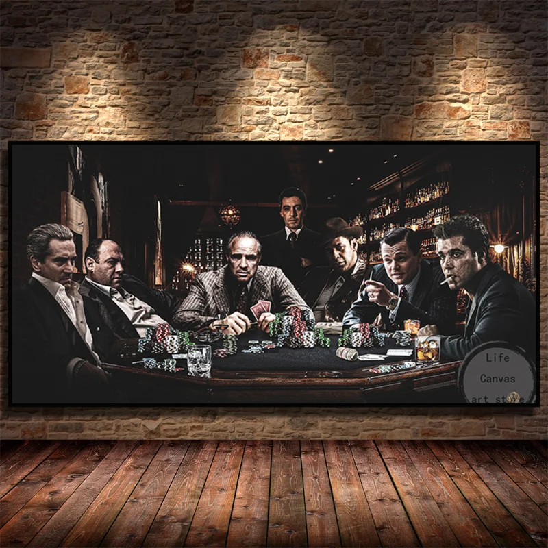 Movie-The-Wolf-of-Wall-Street-Godfather-Ganster-Poker-Party-Art-Smoking ...