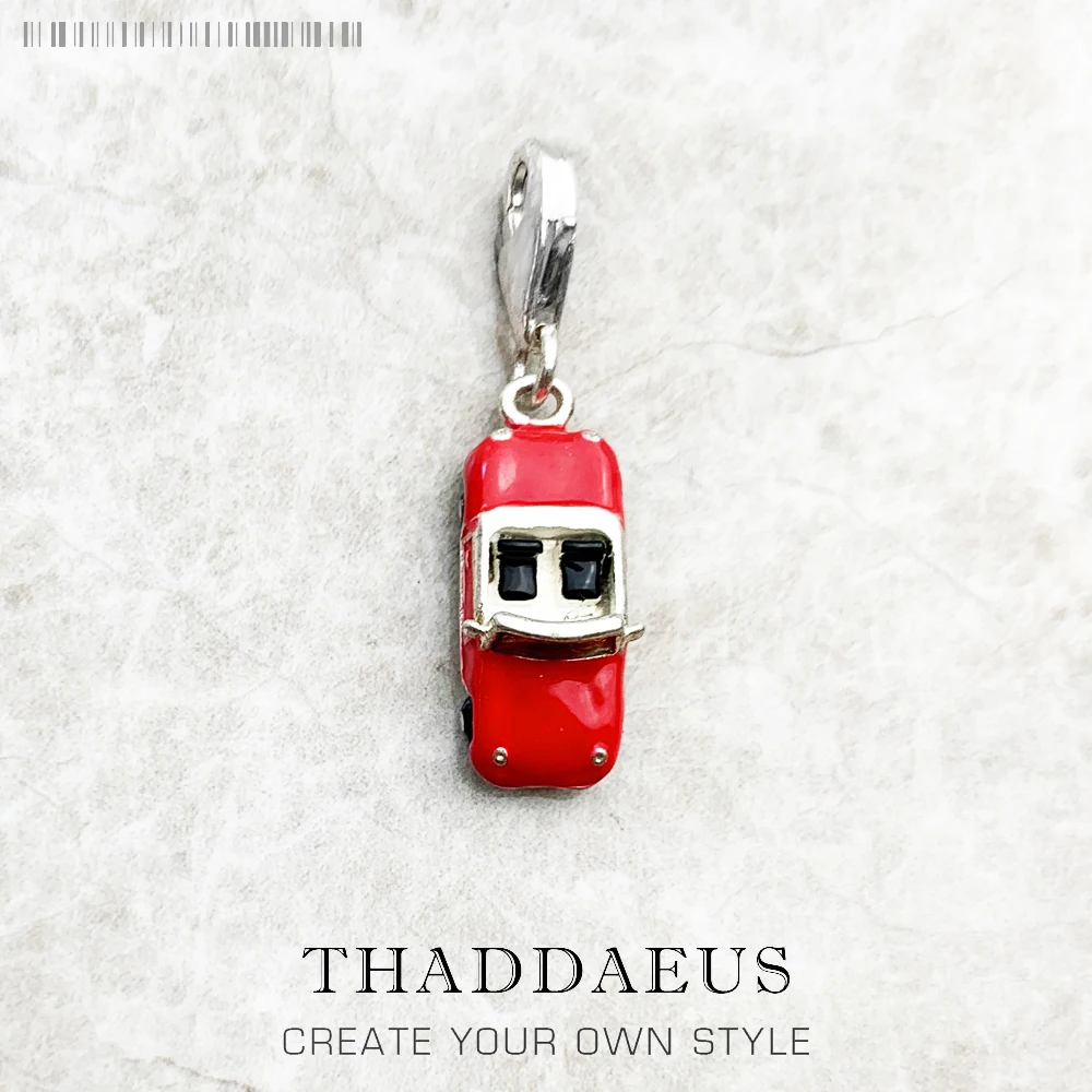 Sterling Silver Car Charm Pendant | Enamel Car Charm Pendant | 925 ...