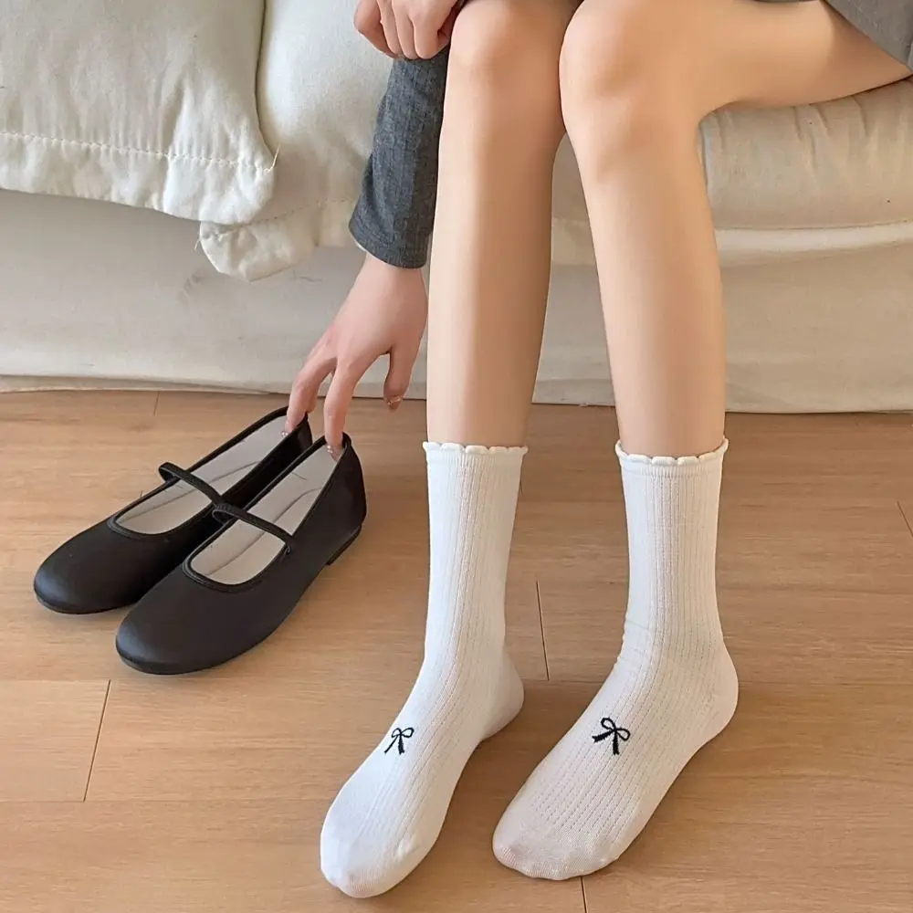 Loose-Bubble-Balletcore-Socks-Fashion-Soft-Breathable-Calf-Leg-Hosiery ...