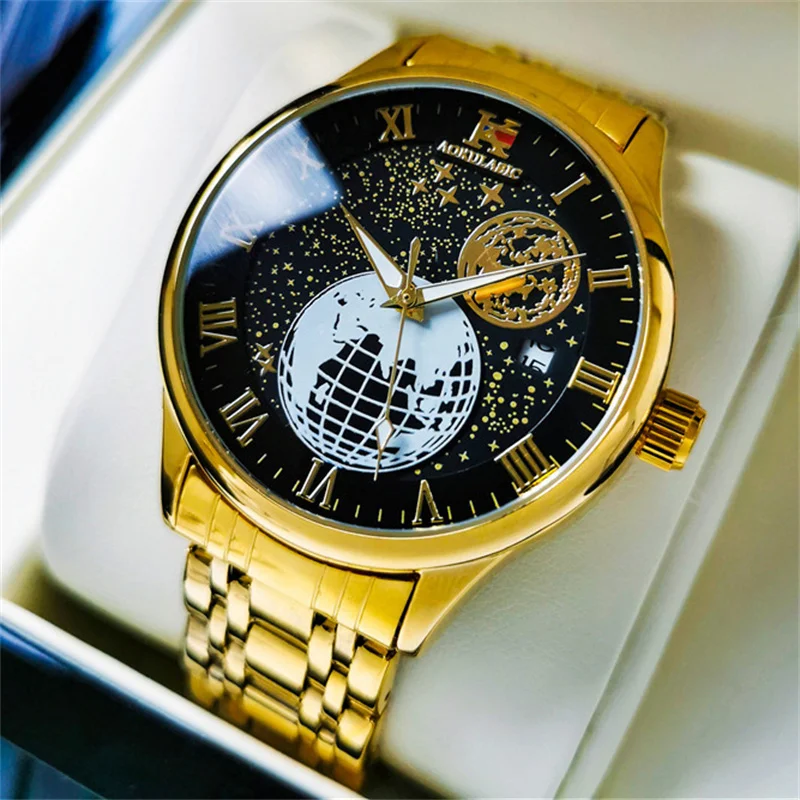 AOKULASIC-Reloj-de-pulsera-de-acero-inoxidable-para-hombre-accesorio ...