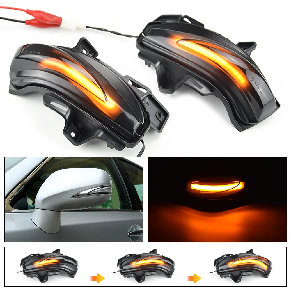 2x-Smoked-Amber-LED-Dynamic-Side-Mirror-Blinker-Turn-Signal-Lights-For ...