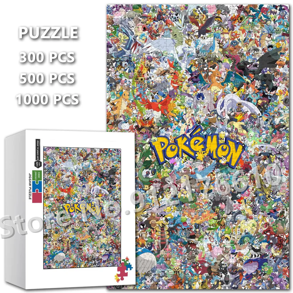 Pikachu Pokemon Art Puzzles 300/500/1000 Pieces Jigsaw Puzzle Creative ...