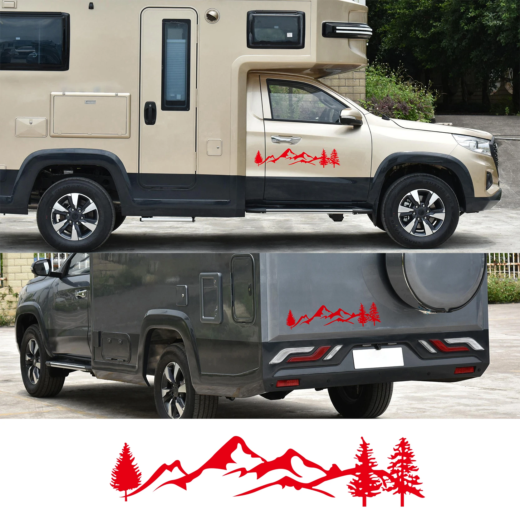 Car-Reflective-Mountain-Decal-Tree-Forest-Vinyl-Graphic-Kit-for-Camper ...