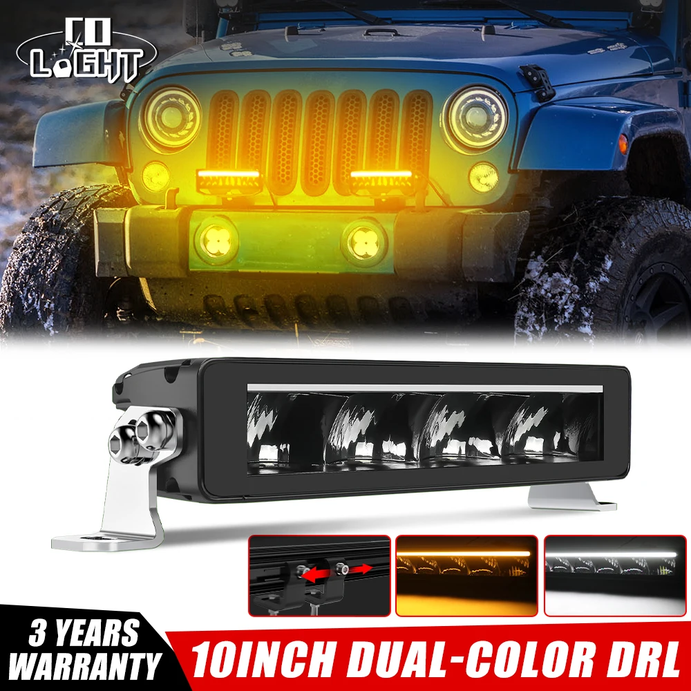 10inch-Super-Bright-12D-Led-Light-Bar-6500K-Driving-Lights-White-Amber ...