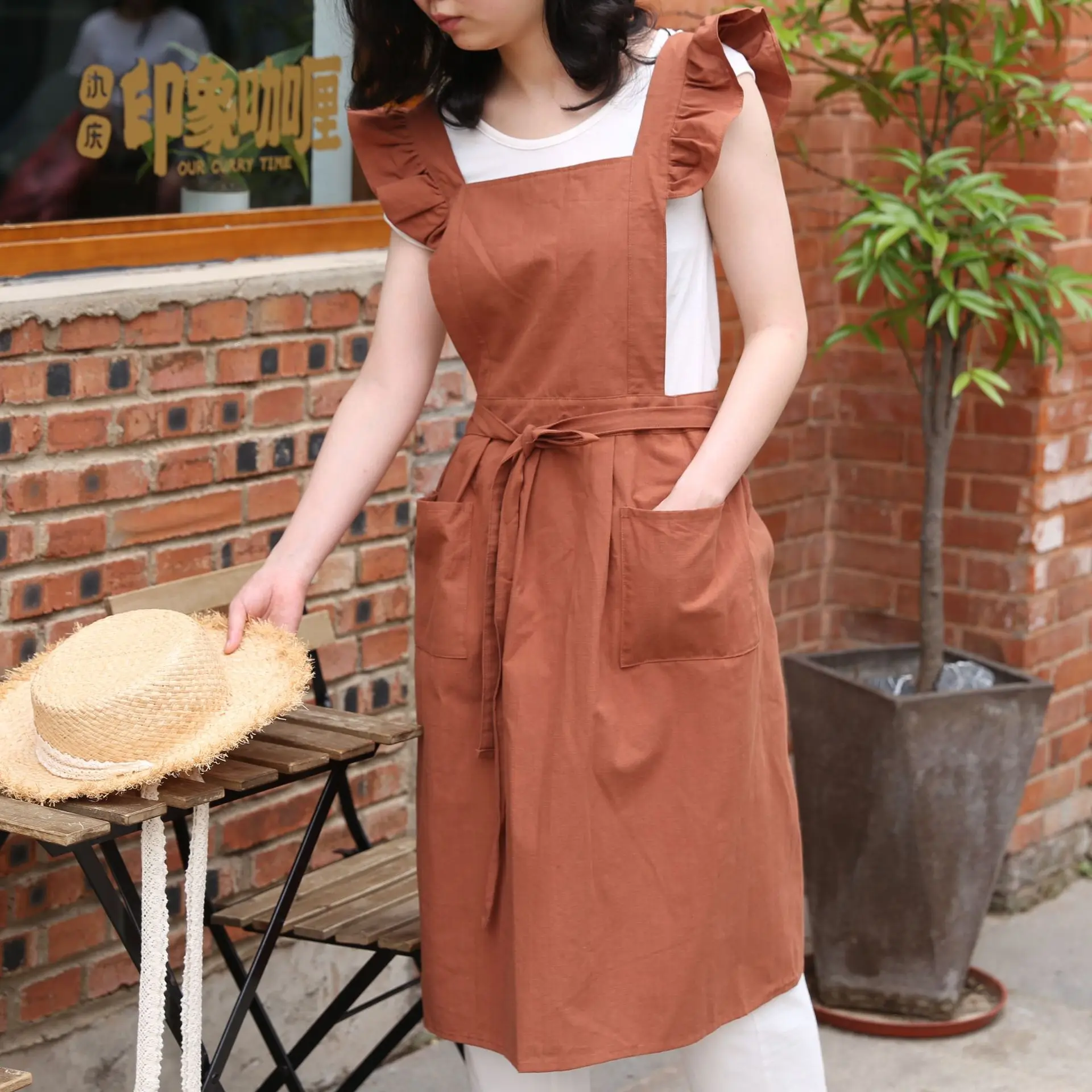 Ruffled Aprons For Women