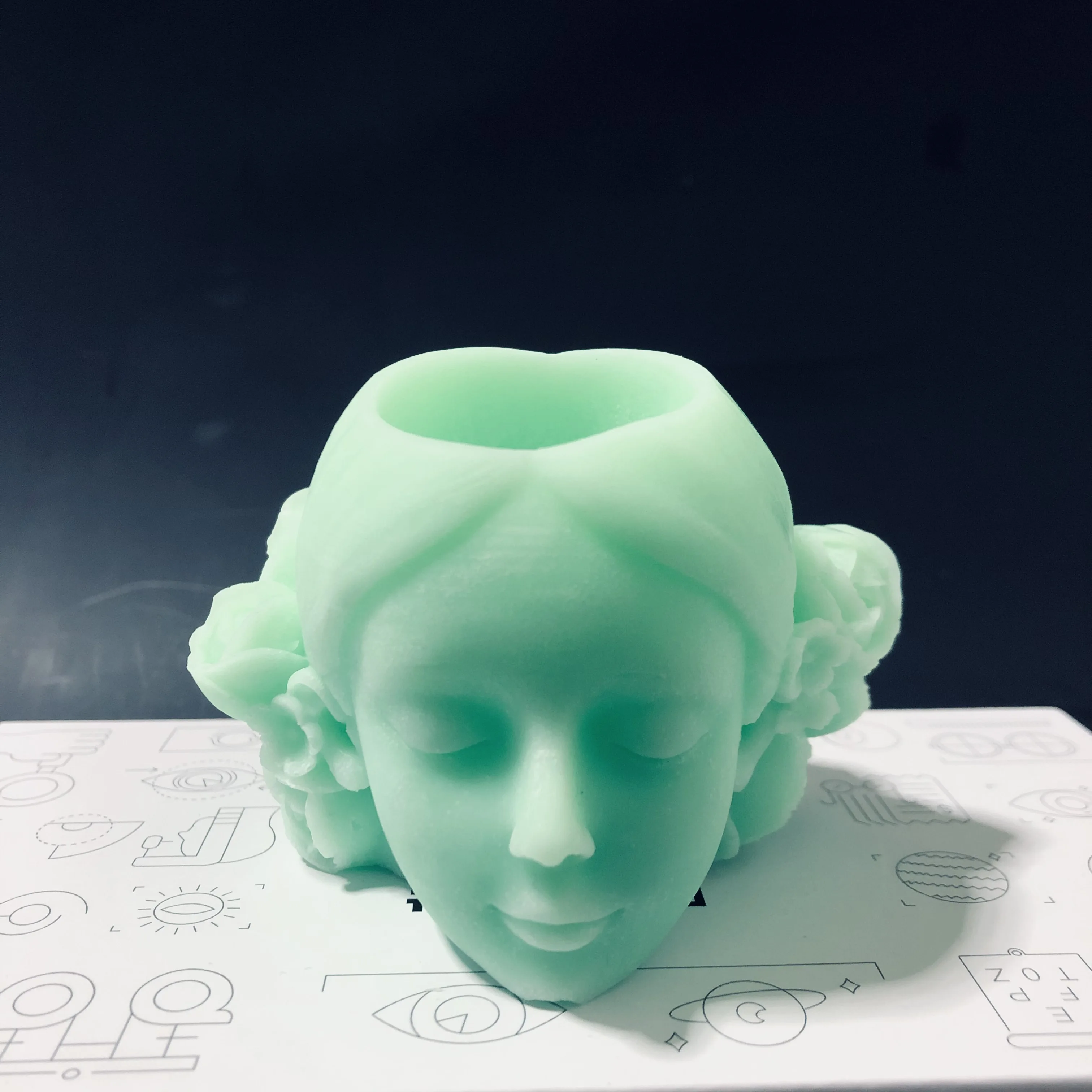 Girl Vase Pen Holder Mould 3D Candle Making Candlestick Silicone ...