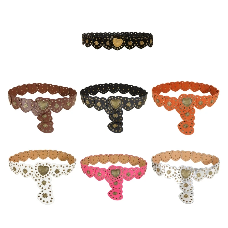 Delicate-Waist-Belt-with-Heart-Disc-Buckle-Adult-Motorcycle-PU-Waist ...