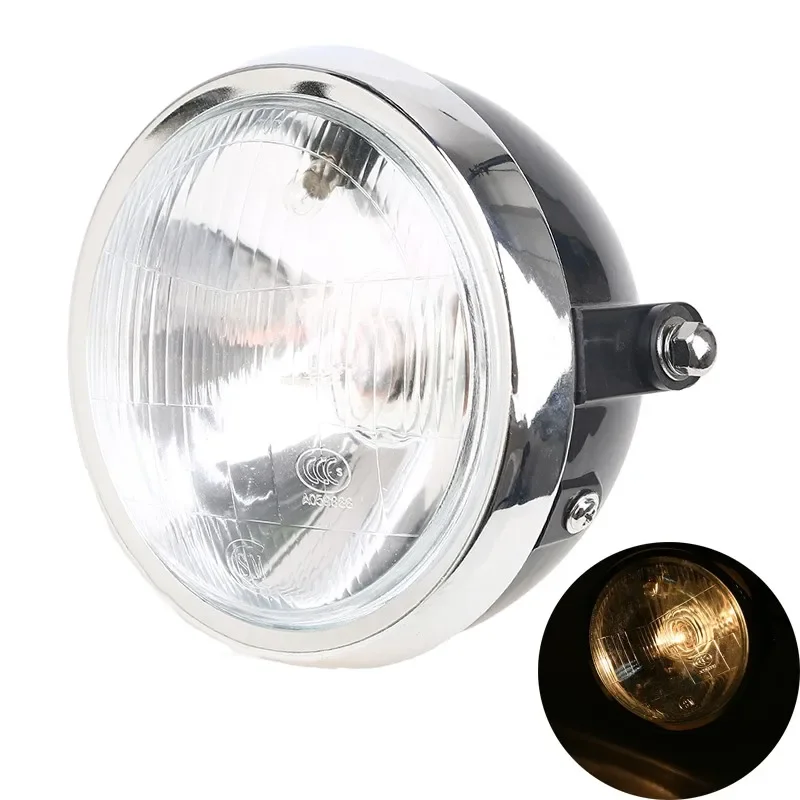 POSSBAY-Motorcycle-Headlight-Round-Moto-Headlamp-Halogen-Motorbike-Head ...