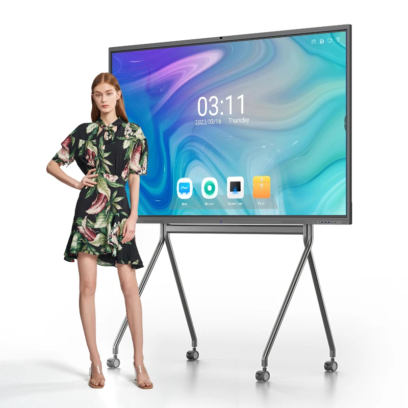 Interactive Whiteboard 55 Inch Smart Writing White Board 20 Points Touch Screen Flat Panel With ...