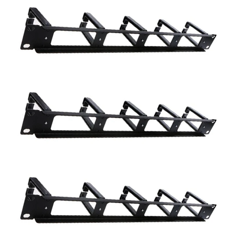 3X 19 Inch 1U Rack Cabinets Cable Management Network Organizer Hollow ...
