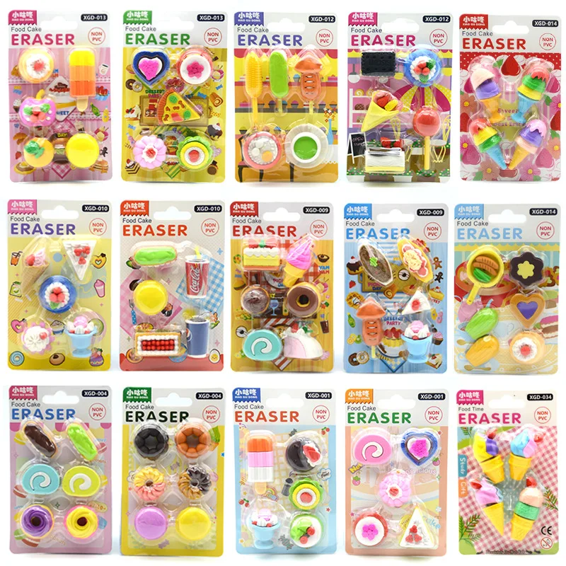 Cute Stationery Erasers Eraser | Cartoon Christmas Erasers | Creative ...