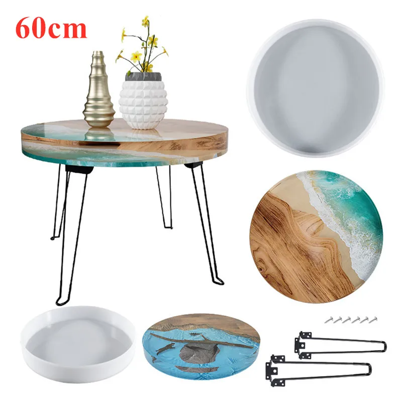 60cm-Table-Crystal-Epoxy-Resin-Mold-DIY-Homemade-Oversized-Round-Table ...