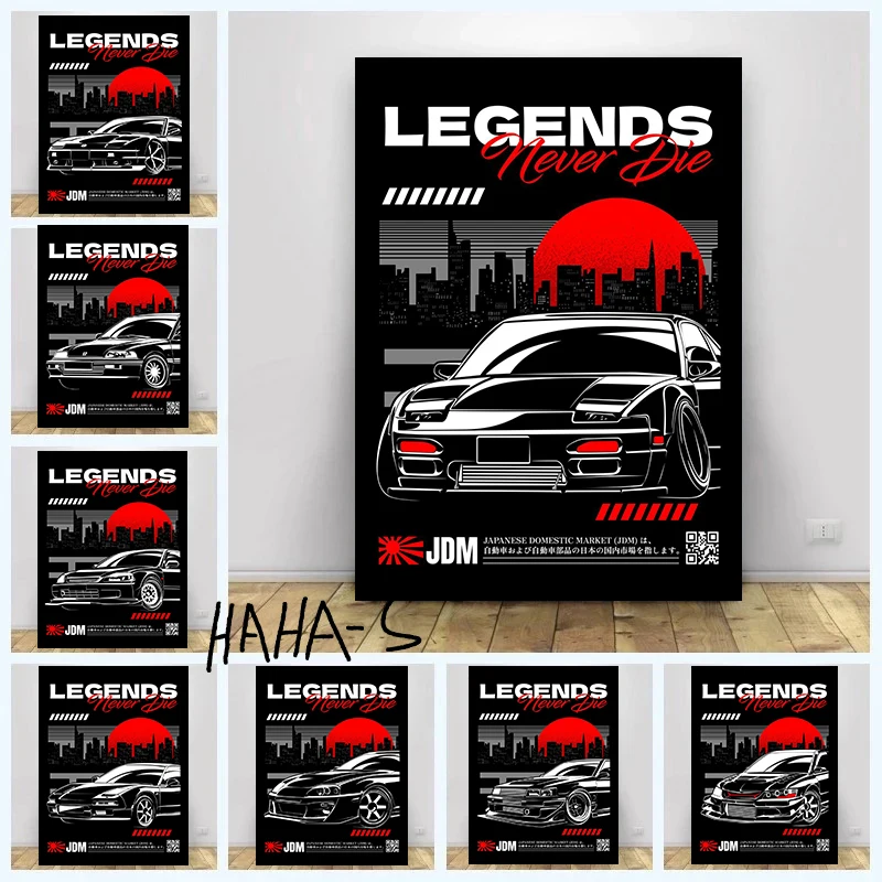 JDM-Cars-Japanese-Retro-Cars-Poster-Canvas-Printing-80s-Retro-Cars-Wall ...