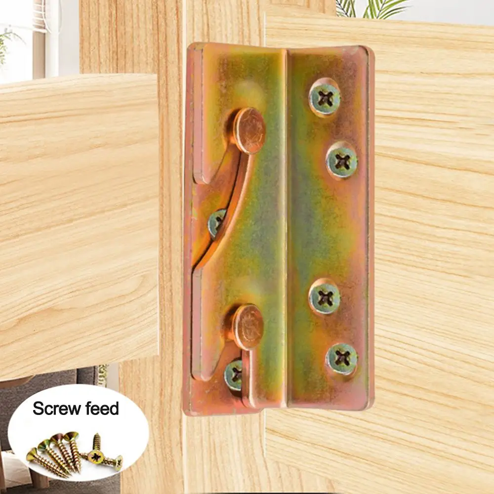 4 Set Hardware Thicken Connection Corner Multifunction Bed Hinge ...