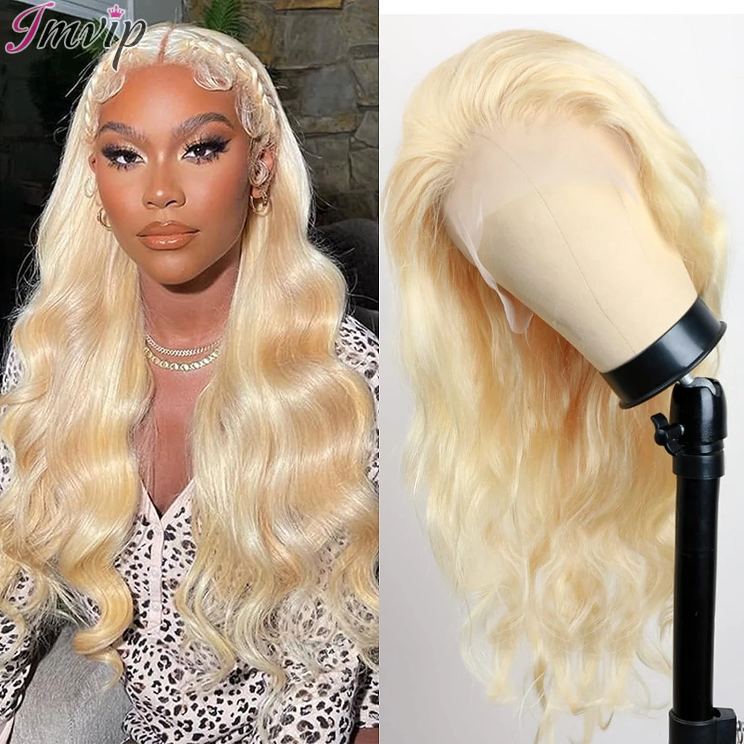 IAMVIP-13x4-HD-Transparent-Lace-Frontal-Wigs-613-Blonde-Lace-Front-Wigs ...