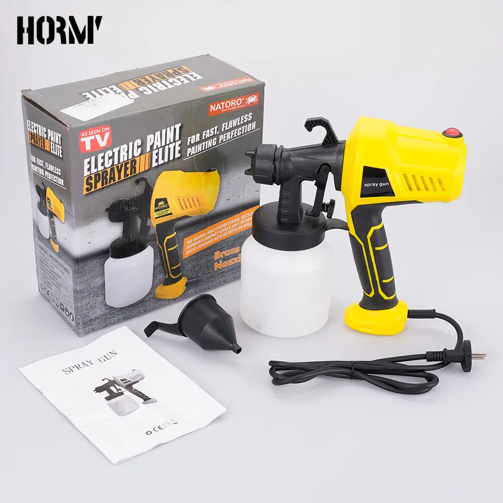 500w 전기 스프레이 건 800ml 가정용 페인트 분무기 유량 제어 쉬운 스프레이 핸드 헬드 전기 페인팅 분무기 Diy 홈