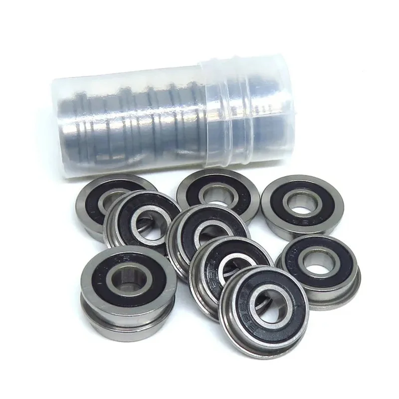 10Pcs-F695-2RS-Bearing-5-13-4mm-ABEC-7-Flanged-Miniature-F695-RS-Ball ...